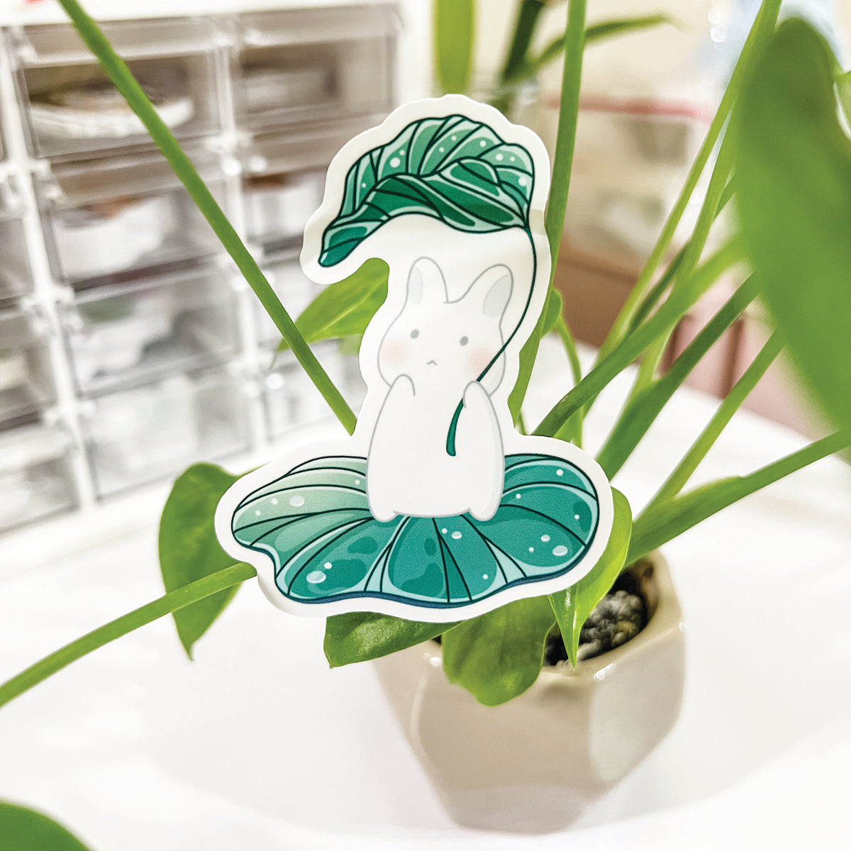 Lily Bunny Sticker – Kofuku Art Studio