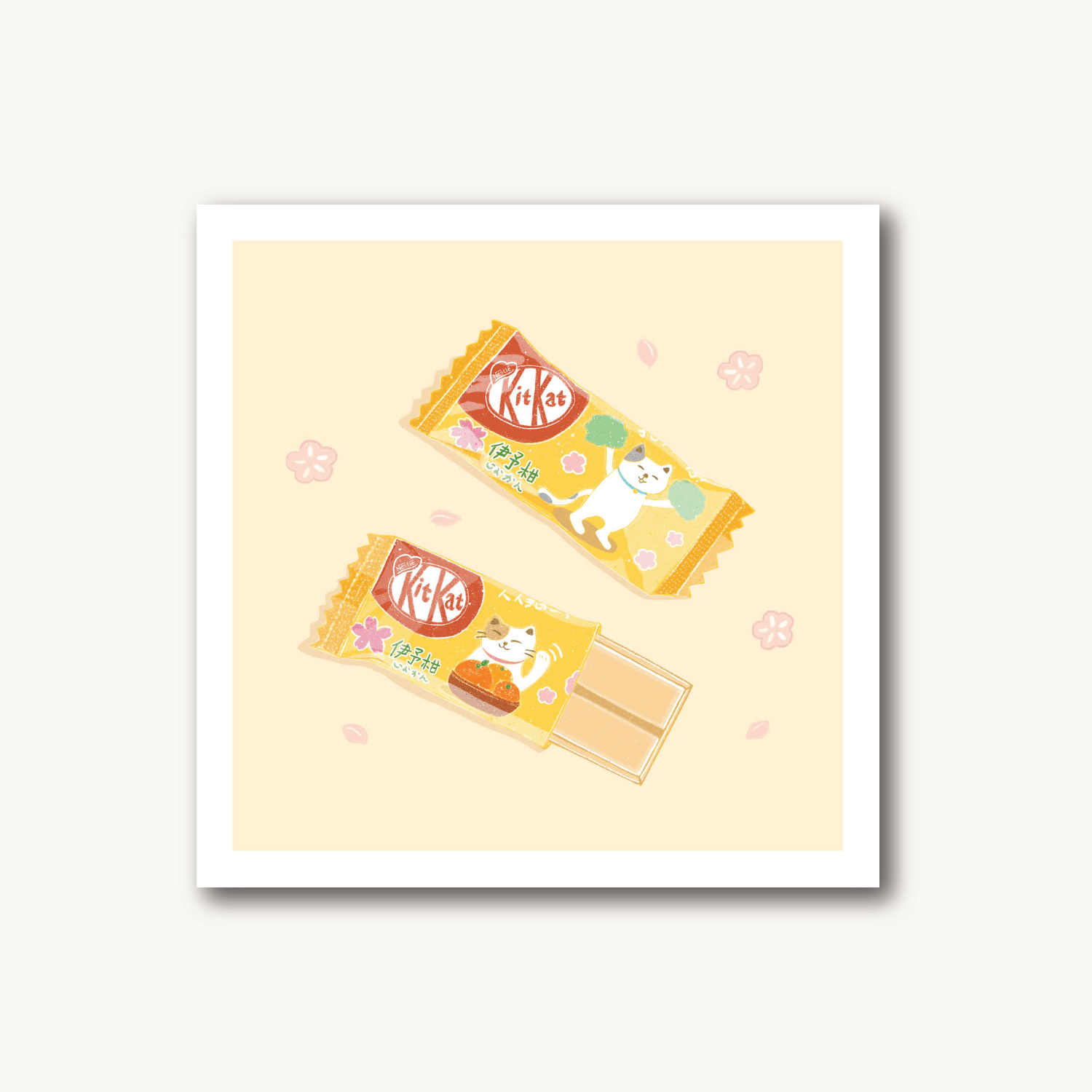 Orange Kit-Kat Print – Kofuku Art Studio