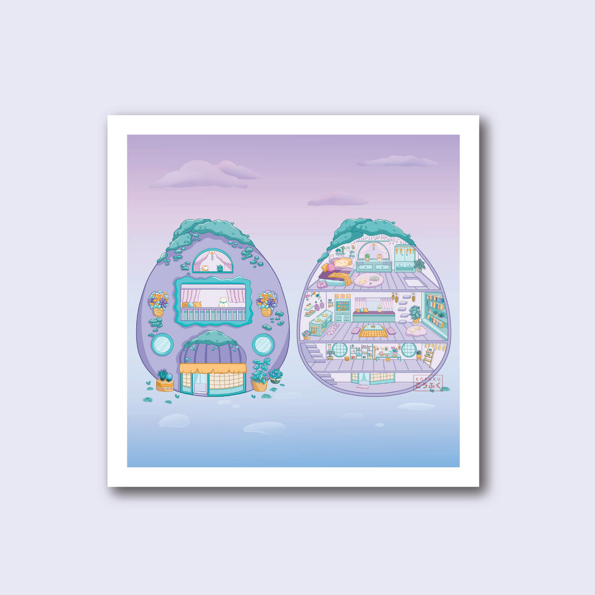 Tamagotchi House Print – Kofuku Art Studio